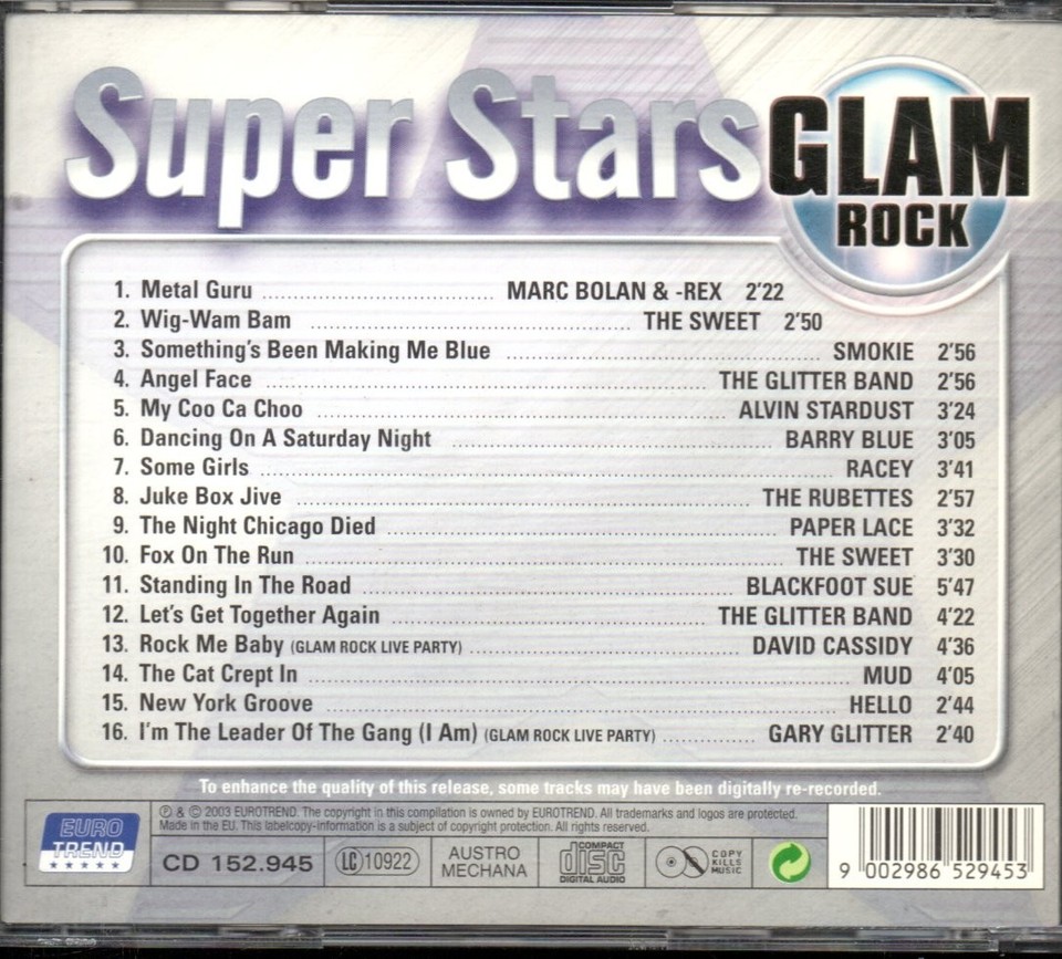 SUPER STARS: GLAM ROCK - Various Artists - CD Album | eBay UK