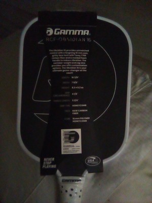 Gamma RCF Obsidian 16 Pickleball Paddle - Raw Carbon Fiber | eBay