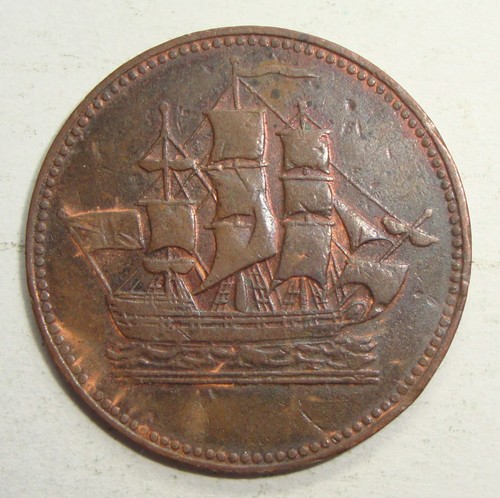 'SHIPS COLONIES & COMMERCE' PEI CANADA HALF PENNY TOKEN | eBay