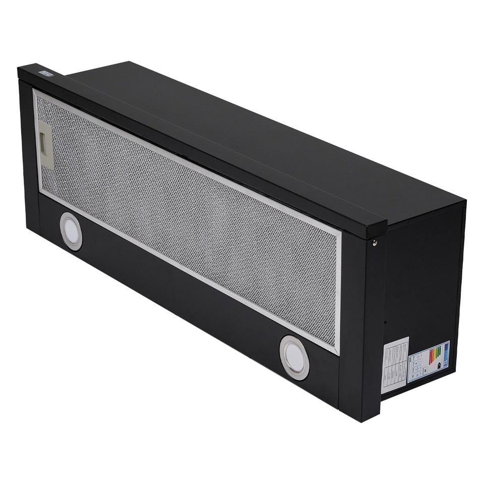 Integrated Cooker Hood Telescopic Kitchen Extractor Fan in Stainless ...