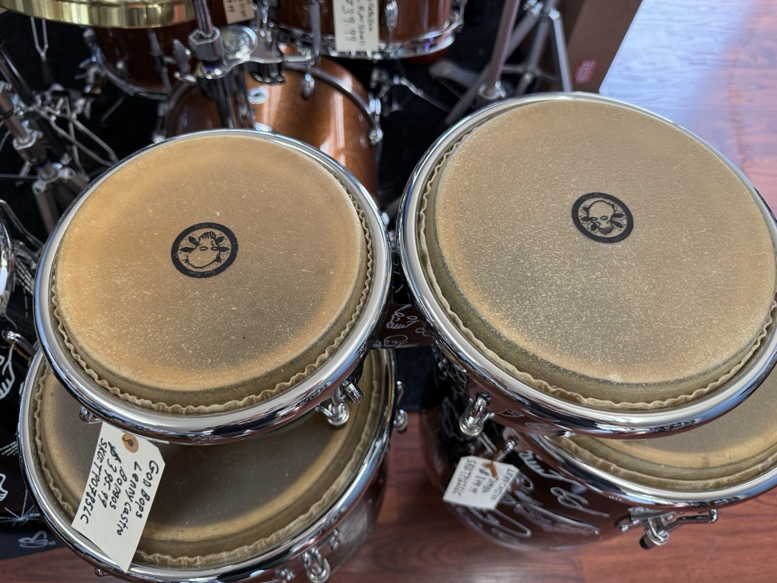 Gon Bops Lenny Castro Signature Series Bongo Set 7" & 8.5" Hand Drums ...