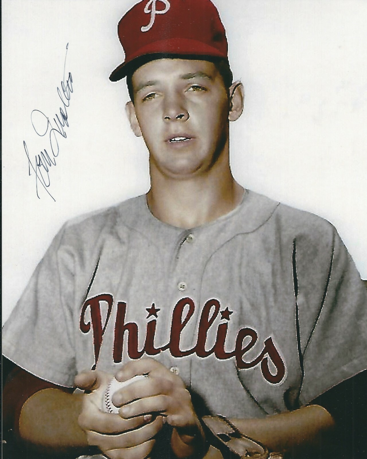 Signed 8x10 TOM QUALTERS Philadelphia Phillies Autographed photo - COA ...