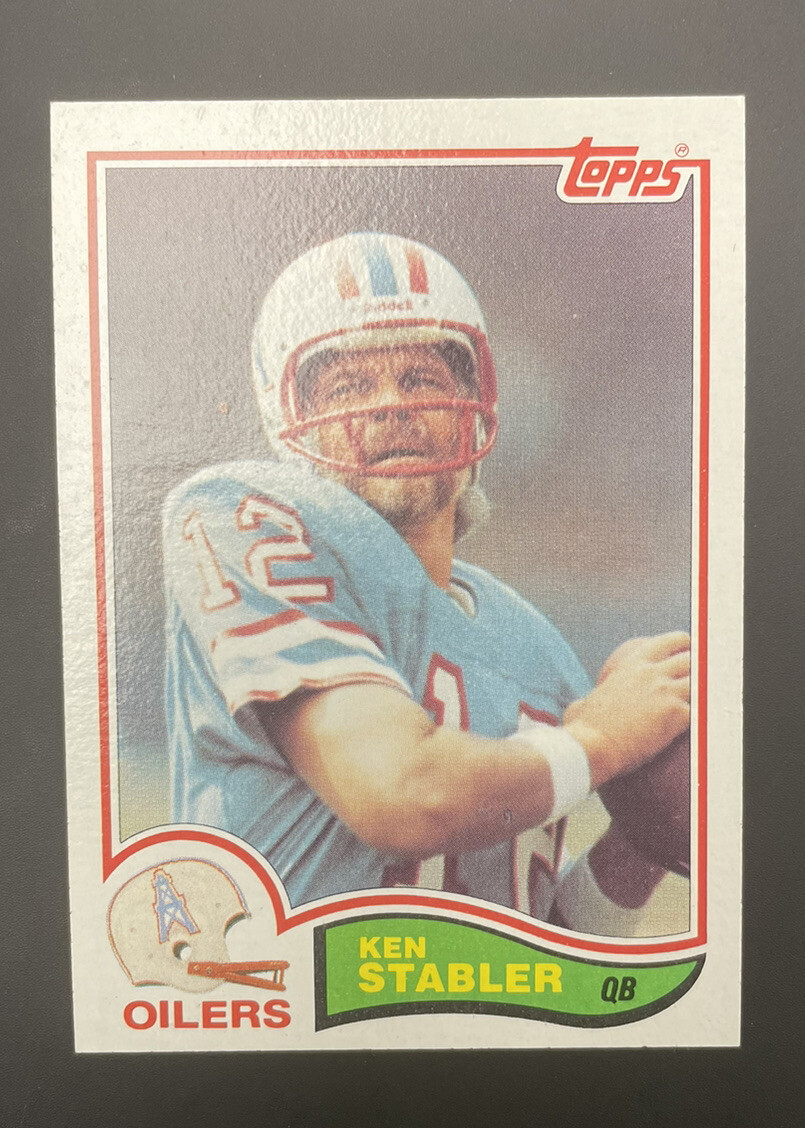 1982 Topps Ken Stabler Houston Oilers #105 Football Card Raiders Titans ...