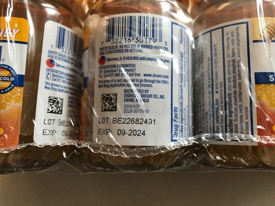 4 pk Zicam Cold Remedy Rapid Melts Honey Flavor Cold Shortening 25=100 ...