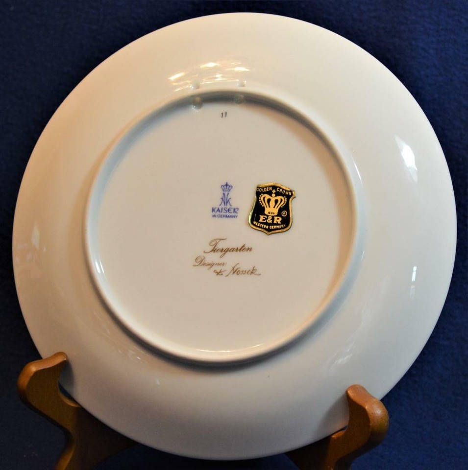 Vtg KAISER W Germany TIEGARTEN by Nossek BIRDS & BUTTERFLY Collector's ...