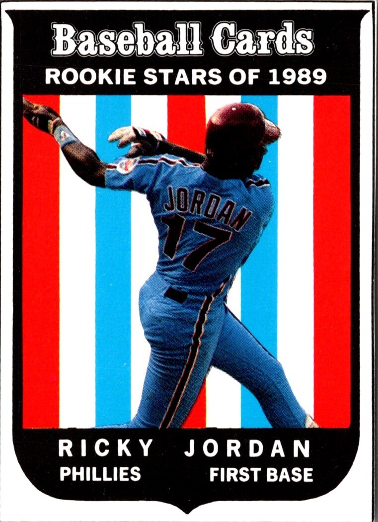 1989 Baseball Card Magazine '59 Topps Replicas Ricky Jordan Baseball ...