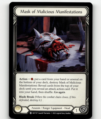 Flesh And Blood Mask of Malicious Manifestations Outsiders Common | eBay