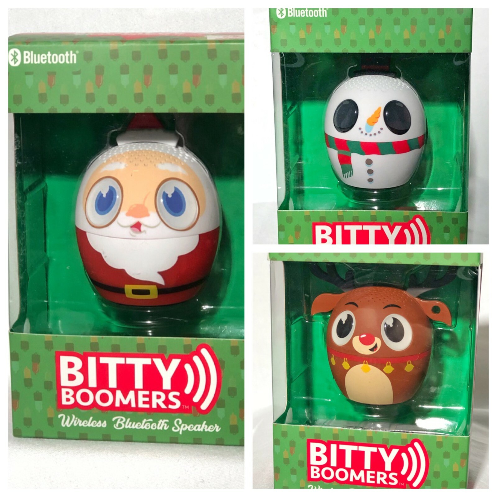 Wireless Portable Bluetooth Speaker Christmas Santa Reindeer Snowman ...