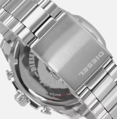 Diesel Mega Chief Silver Stainless Steel Mens 51mm Chronograph Watch ...