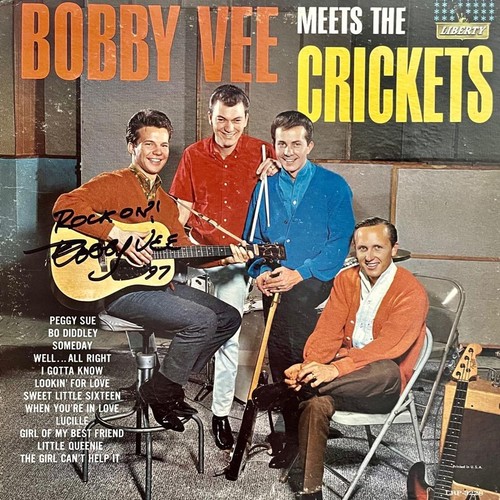 BOBBY VEE HAND SIGNED AUTOGRAPH LP ALBUM -"MEETS THE CRICKETS" | eBay
