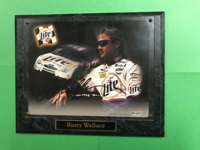 Rusty Wallace Signed 8 x 10" Photo Nascar Wall Plaque Autographed | eBay