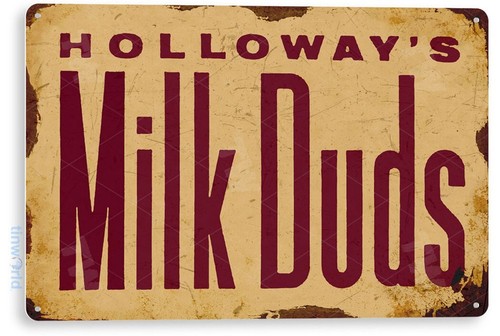 TIN SIGN Milk Duds Retro Rustic Chocolate Candy Bar Kitchen Metal Décor ...