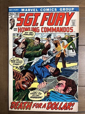Sgt Fury #102 Marvel 1972 F/VF 7.0 Bronze Age War Comic Friedrich Ayers ...