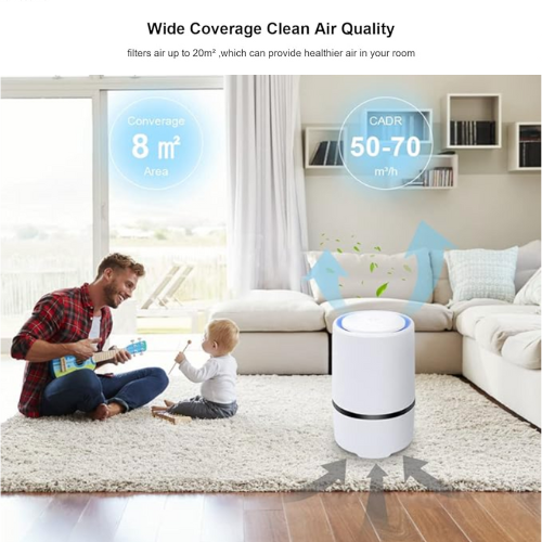 HEPA Quiet Air Purifier Cigar Smoke, Pollen, Pet Dander, Dust, Home ...