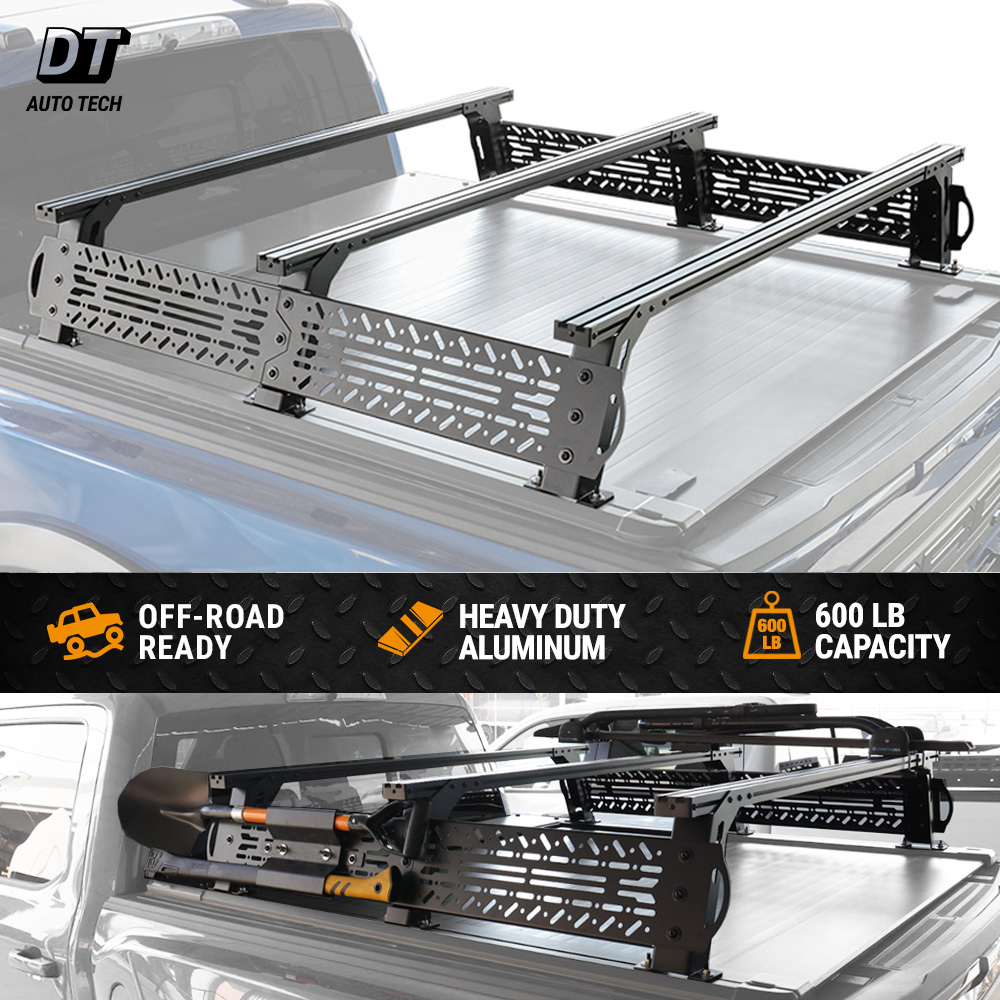 Syneticusa Length-Adjustable Mid-Height Truck Bed Rack System ...