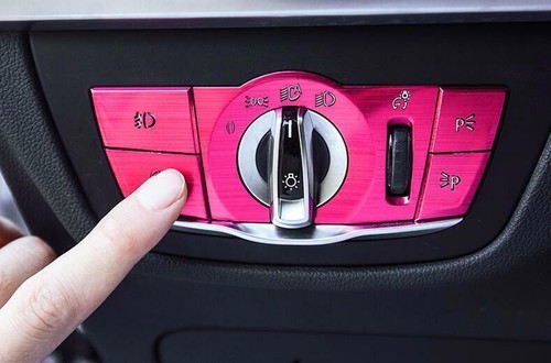 For BMW X3 G01 X4 2018-2021 Red Aluminum Headlight Switch Control ...