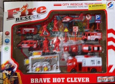 Fire Rescue Team Play Set - Firemen Toys Set - GREAT GIFT! | eBay