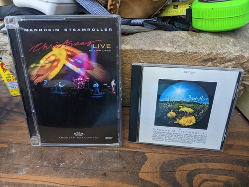 MANNHEIM STEAMROLLER CD DVD LOT Christmas Live Chip Davis Fresh Aire I ...