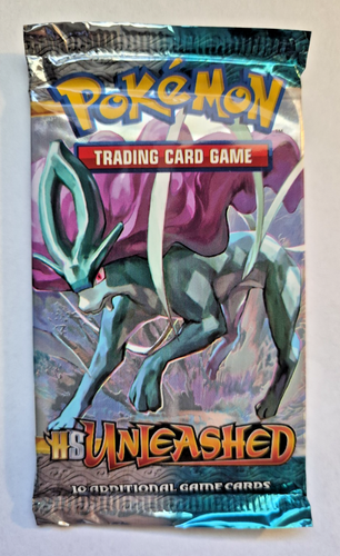 Pokémon HS Unleashed Sealed English Booster Pack (2010) Suicune Pack ...