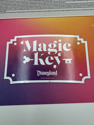 Disneyland Magic Key Annual Passholder Magnet 5" X 3" New! | eBay