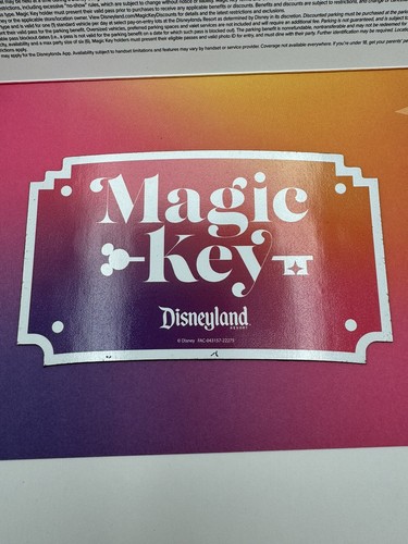 Disneyland Magic Key Annual Passholder Magnet 5" X 3" New! | eBay