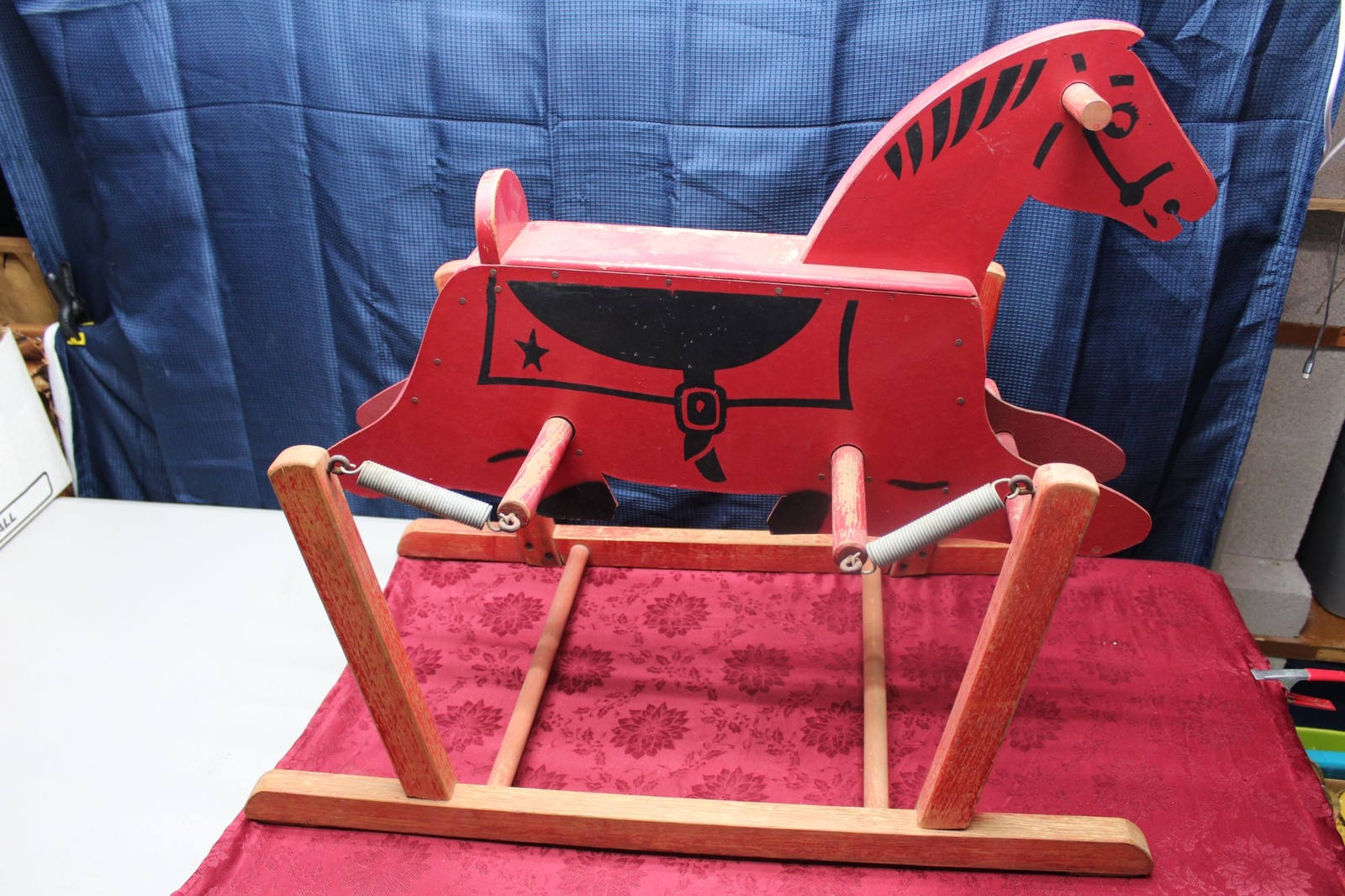 Vtg 1939-1960's Wooden Rocking Horse "The Wonder Horse" Hobby horse | eBay