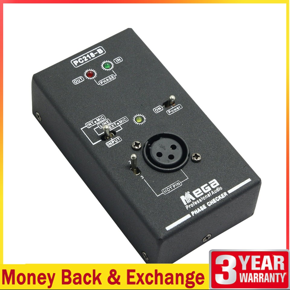 PC218 Phase Polarity Tester Checker Detector Audio Speaker Mic Sound ...