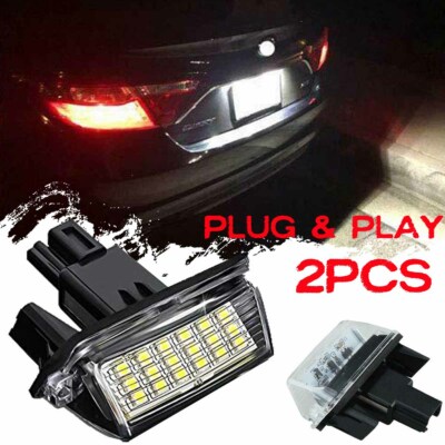 2X LED Number License Plate Light Lamp For Toyota Camry Yaris Prius C ...