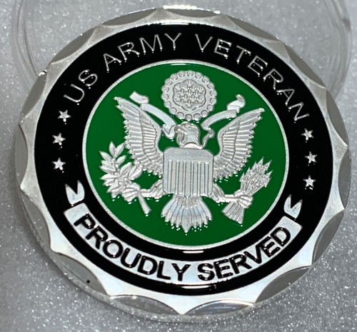 * RARE ARMY VETERAN Proudly Served Challenge Coin Commemorative ...