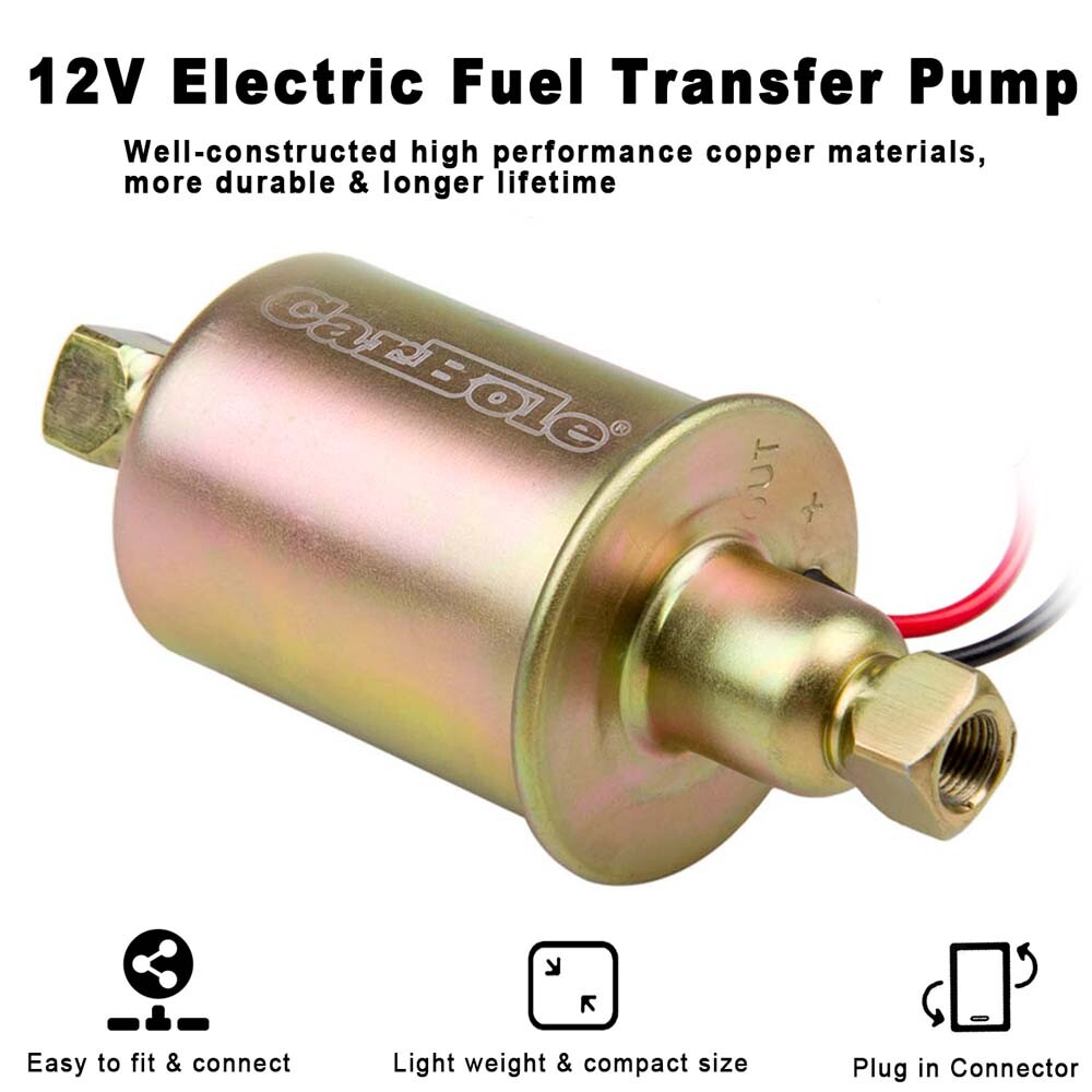 12V External Electric Fuel Pump Diesel Gasoline Universal 5-9 PSI 30 ...