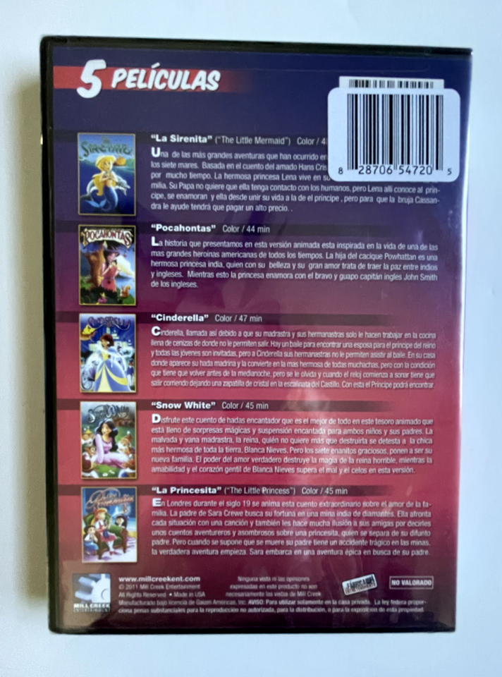 Coleccion De La Pincesa DVD Spanish Language DVD Children's Films Brand ...