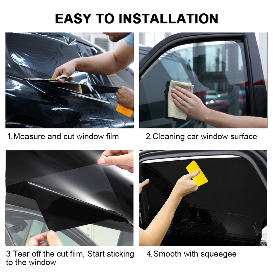 6M CAR WINDOW TINT AUTO TINTING FILM LIMO BLACK DARK MEDIUM LIGHT ULTRA ...