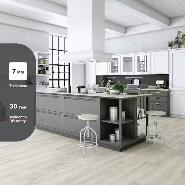 Lakeshore Pecan Stone 7 Mm T X 7.6 In. W Laminate Wood Flooring (24.2 ...