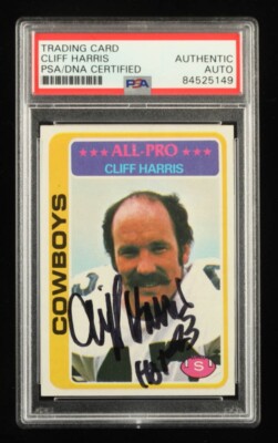 Cliff Harris Signed 1978 Topps 160 All-Pro Inscribed HOF 20 (PSA) - B ...