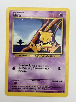 Abra 43/102 - Pokemon Card - Base Set Common - VG | eBay