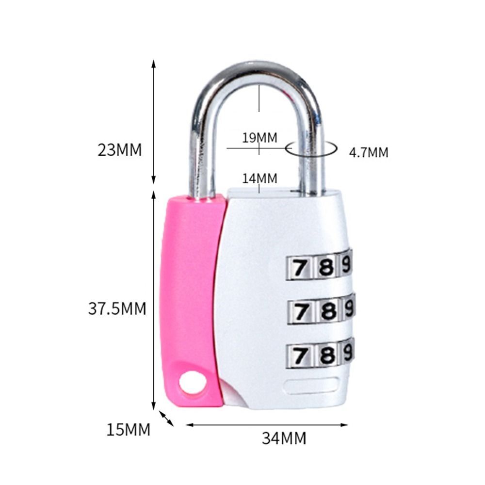 Luggage Padlock Backpack Zipper Lock Dormitory Cabinet Lock Password ...