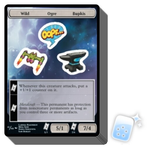 10 pcs WILD OGRE BUPKIS STICKER SHEET (40/48) Unfinity Magic MTG MINT ...