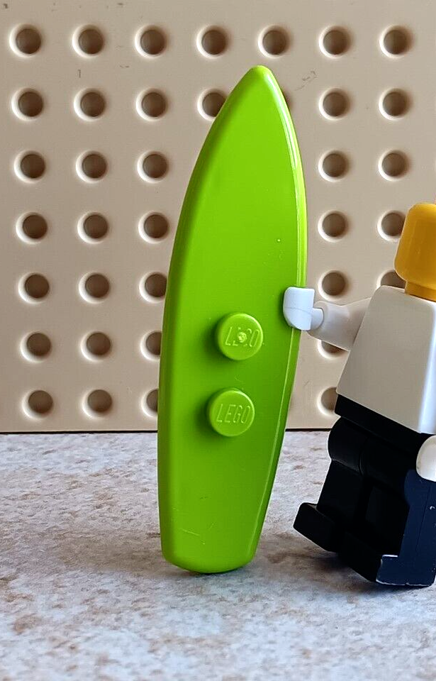 LEGO Surfboard Lime Green Happy Color Fits Friends Xtreme Water Sports ...