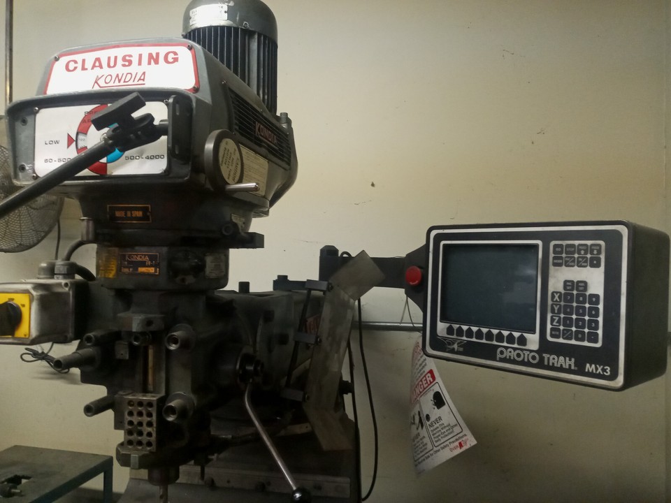 Clausing Kondia FV-1 Vertical Milling Machine with DRO Used Works MAKE ...