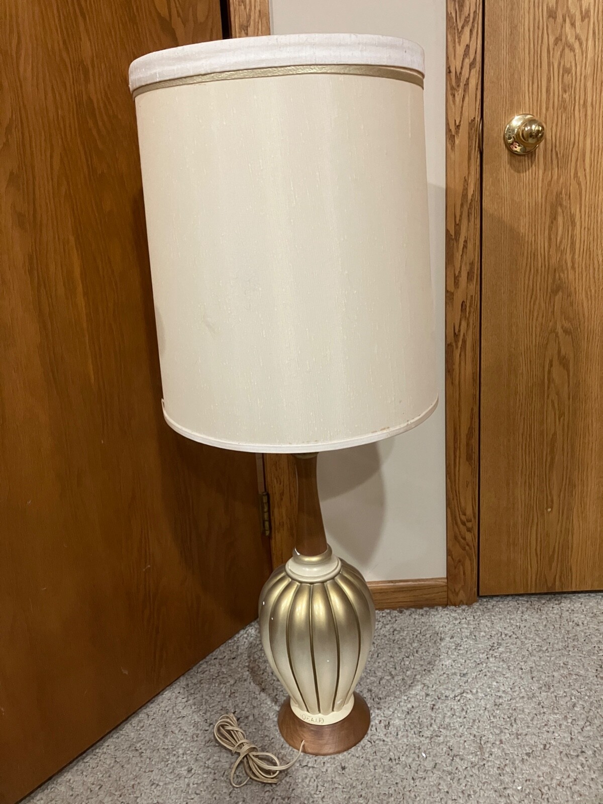 F.A.I.P Vintage Mid Century Modern Atomic FAIP 39" Chalkware Table Lamp ...