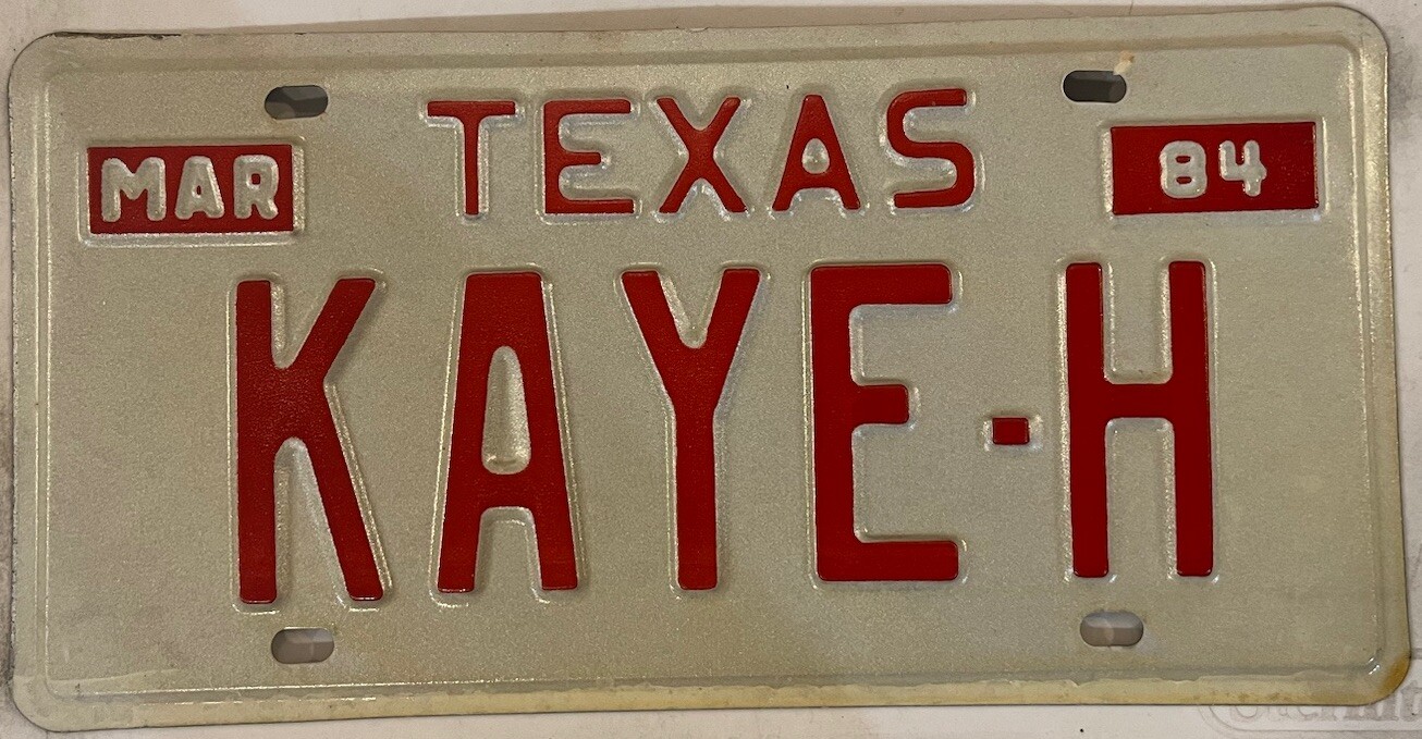 Vanity KAYE H license plate Kay Kaylee Katherine Kathleen Kathy Kathryn ...