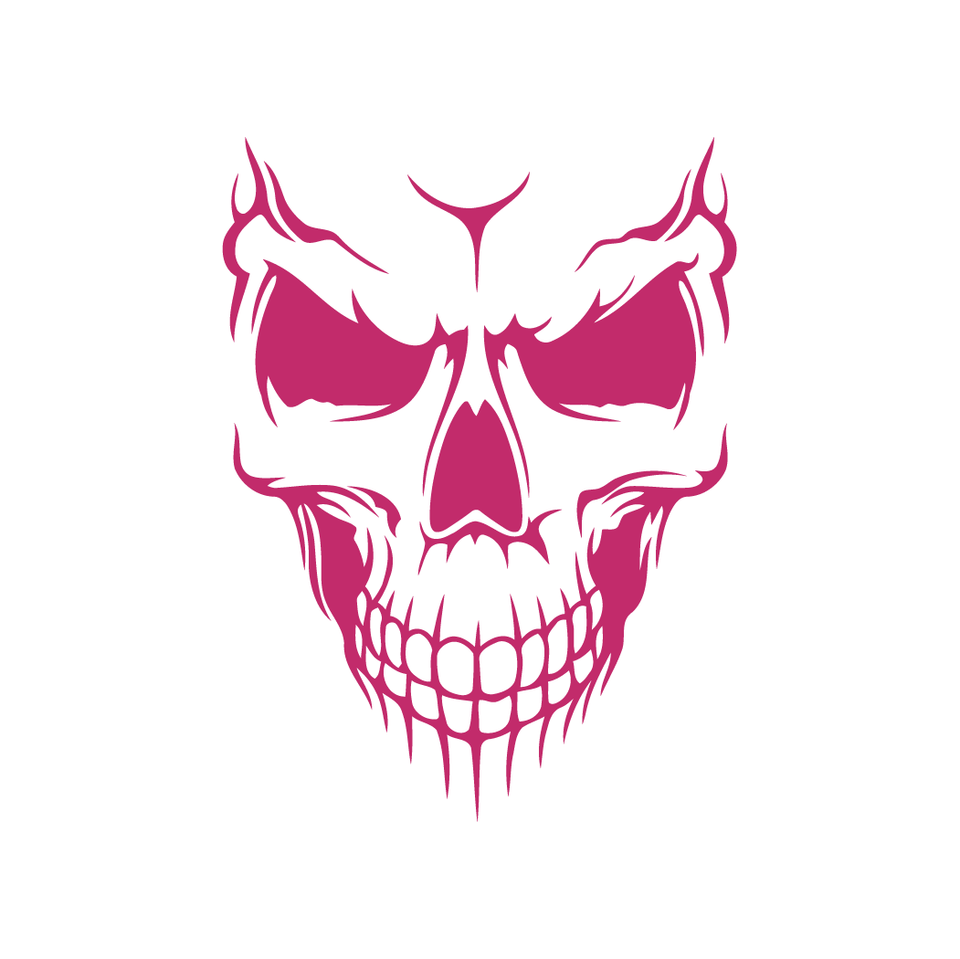 Skulls Face Die Cut Decal Multiple Colors Available Made in USA | eBay