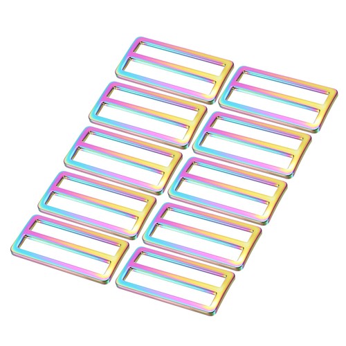 10pcs 50mm / 2 Inch Metal Tri-Glide Slide Buckles for Webbing Strap ...