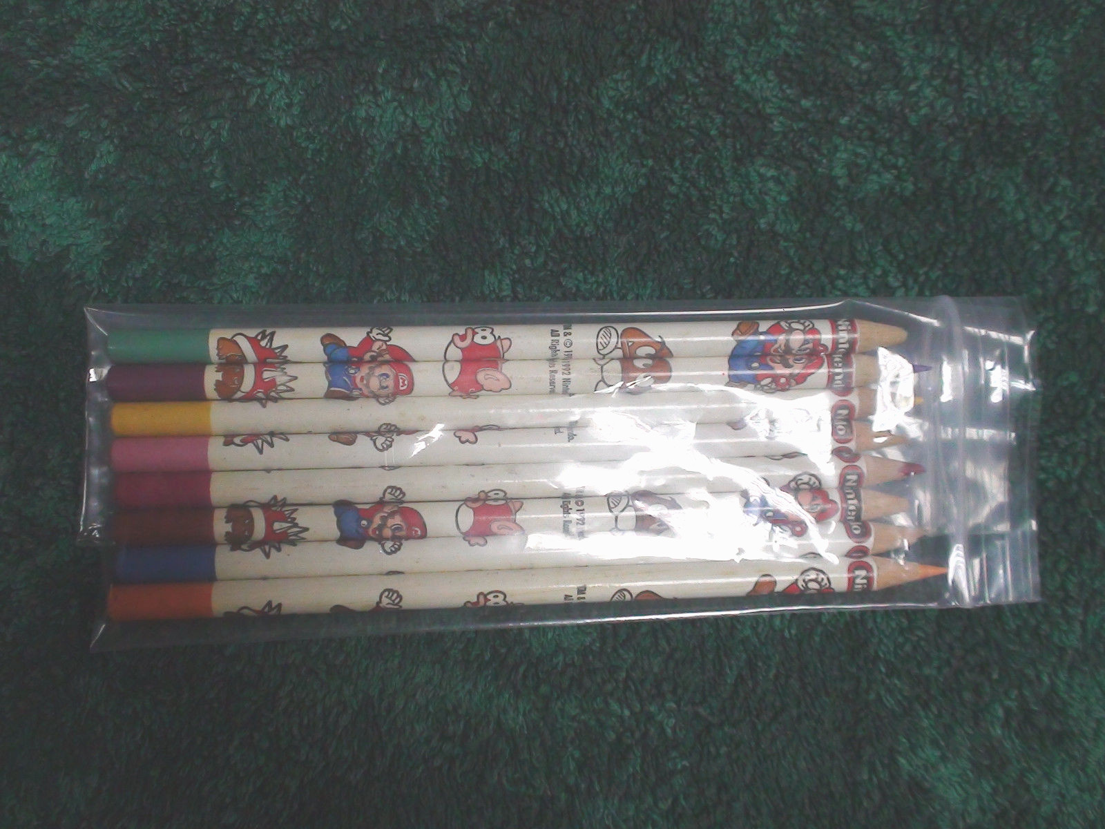 Vintage 1992 Nintendo Pencil Pack Mario color pencils VERY RARE VTG | eBay