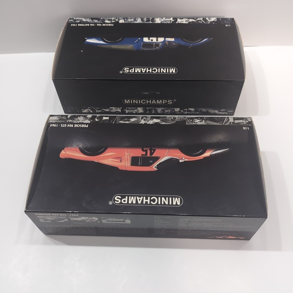 Minichamps Porsche 906 #15 1966 Daytona 24 Hrs 904 GTS #45 1964 Lot (2 ...