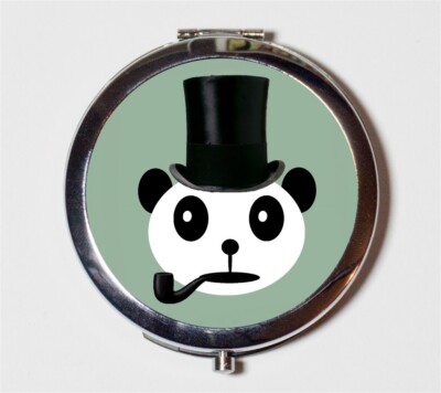 Dapper Panda Bear Victorian Compact Mirror Make Up Pocket Mirror Cosmetics | eBay