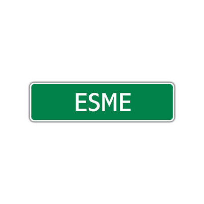 Esme Girls Name Letter Printed Label Wall Art Decor Novelty Aluminum ...