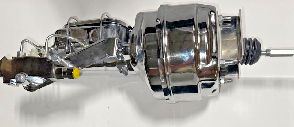 1968-1982 Corvette Chrome Power Brake Booster & Master Cylinder & PV4 ...