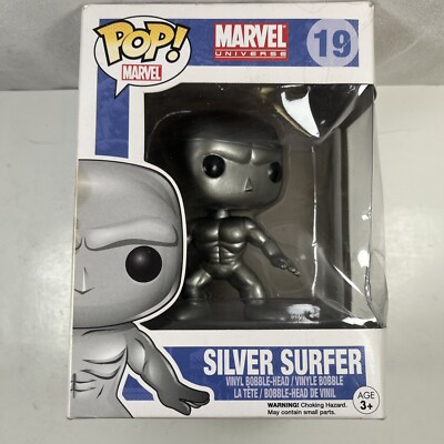 Silver Surfer- Marvel Universe Funko Pop! #19 Damage Box!! 830395030517 ...