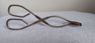 EKCO VTG STAINLESS 8" SCISSOR TONGS FOOD GRABBERS USA * KITCHEN UTENSIL ...